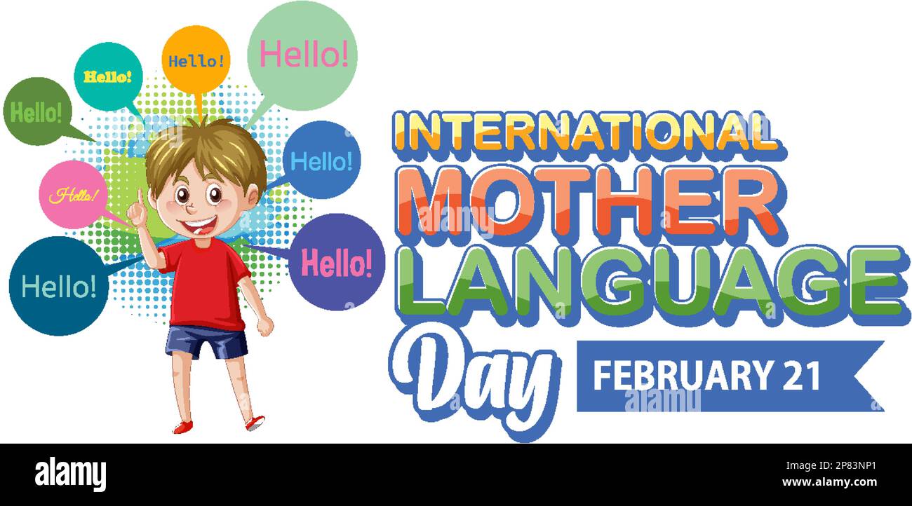 International mother language day banner illustration Stock Vector ...