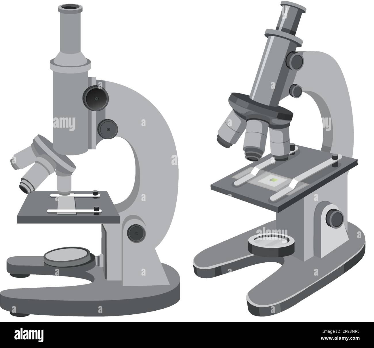 Set of microscope isolated illustration Stock Vector Image & Art - Alamy