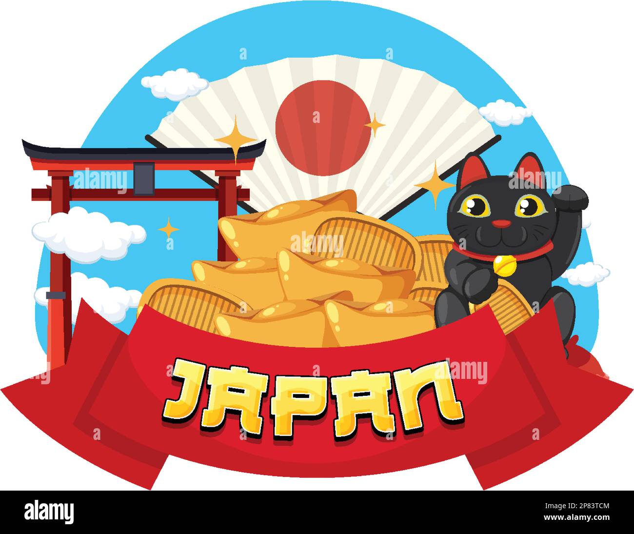 Japanese element nation tradition symbol illustration Stock Vector ...