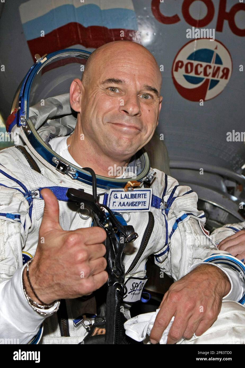 Canadian billionaire Quebec-born philanthropist Guy Laliberte, gestures ...