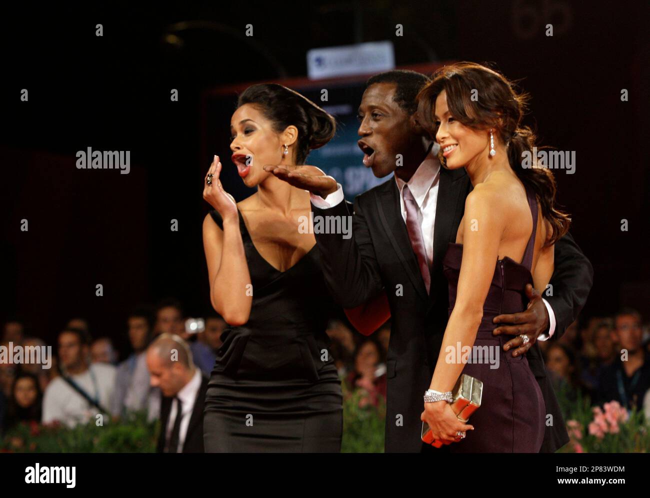 From left U.S. actors Shannon Kane, Wesley Snipes and his wife ...
