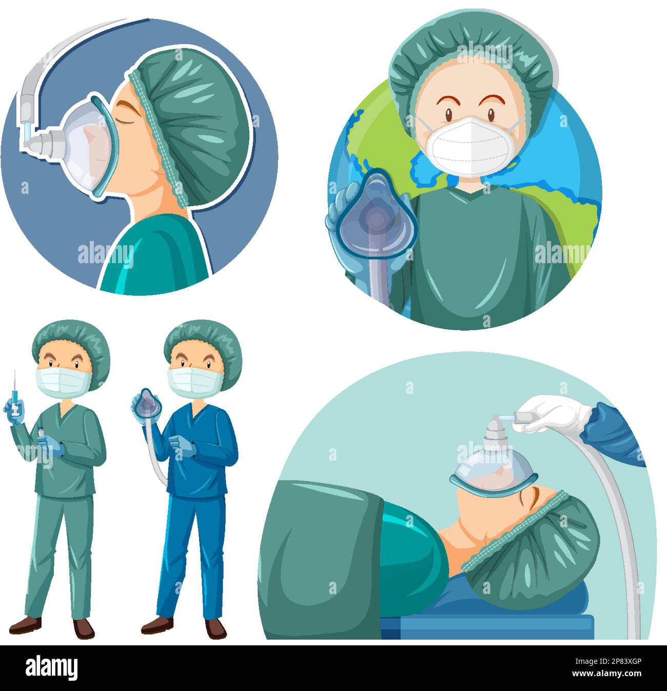 Set of mix anesthesia day illustration Stock Vector Image & Art - Alamy
