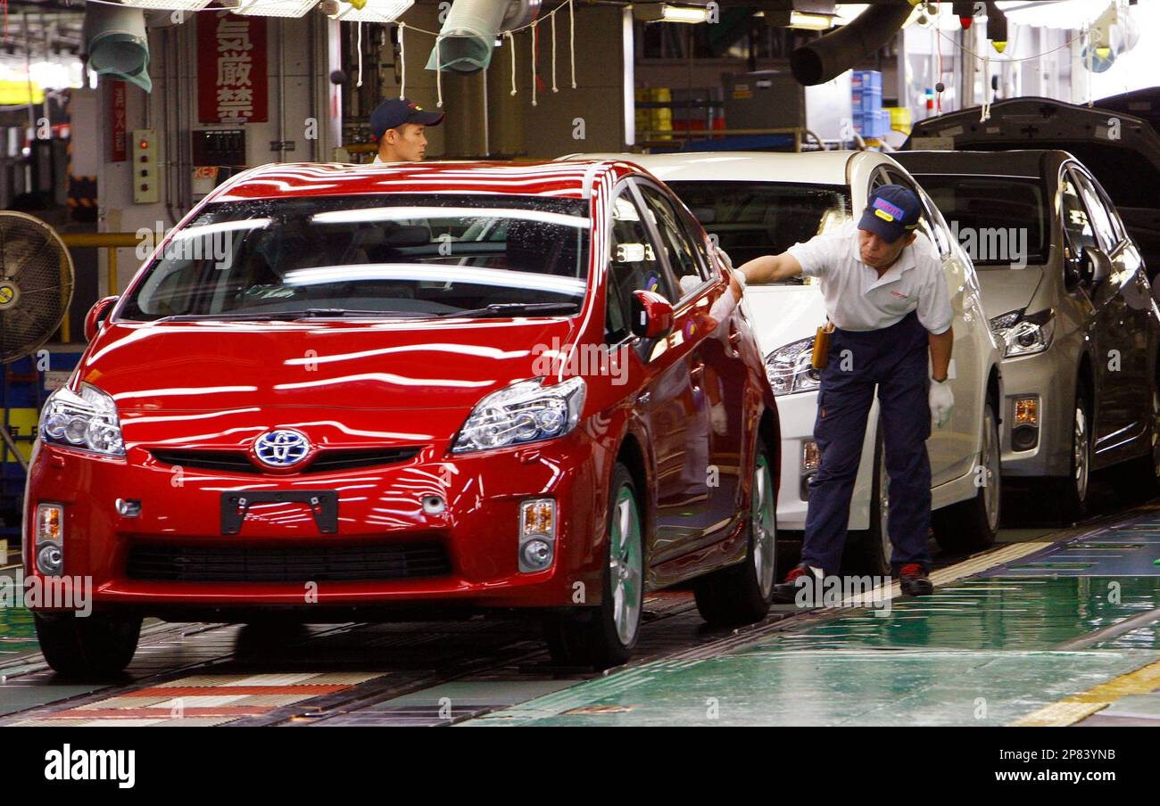 FILE - In this June 5, 2009 file photo, a Toyota Motor Corp. worker ...