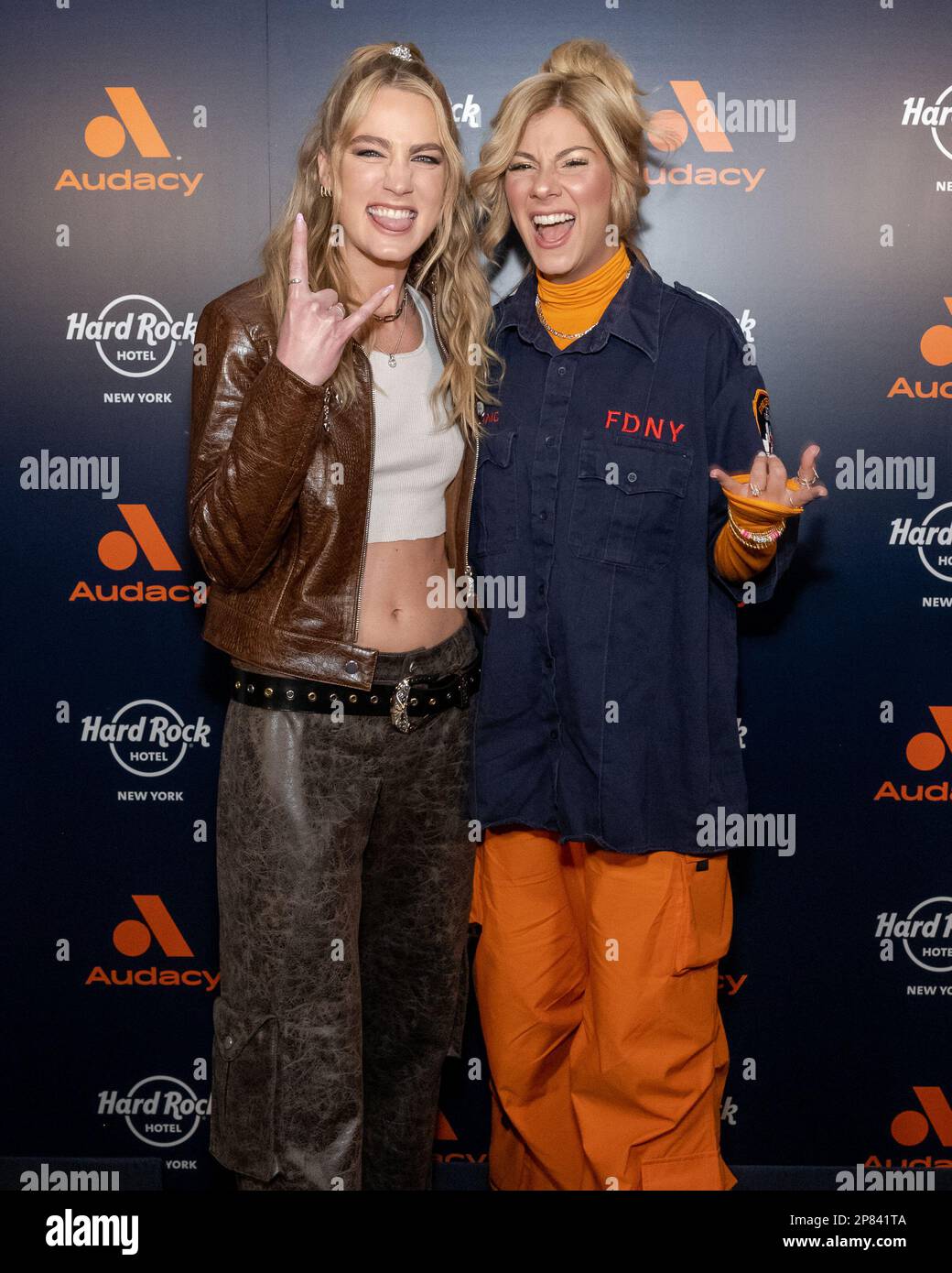 Ingrid Andress and Jax arrive on the red carpet for Audacy’s “Leading ...