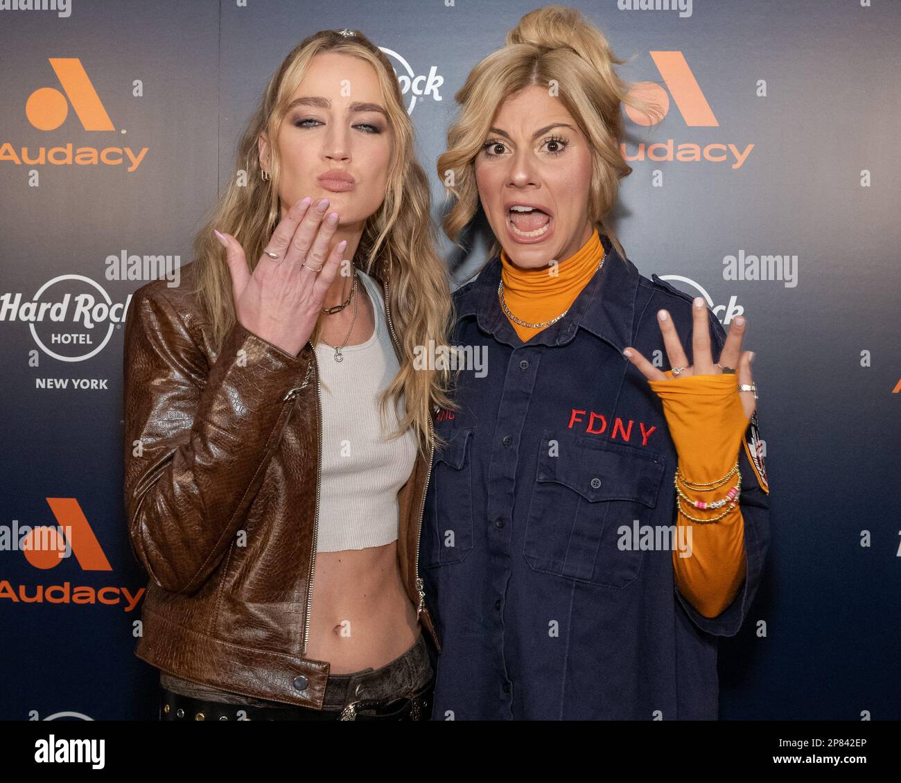 New York, USA. 08th Mar, 2023. Ingrid Andress and Jax arrive on the red ...