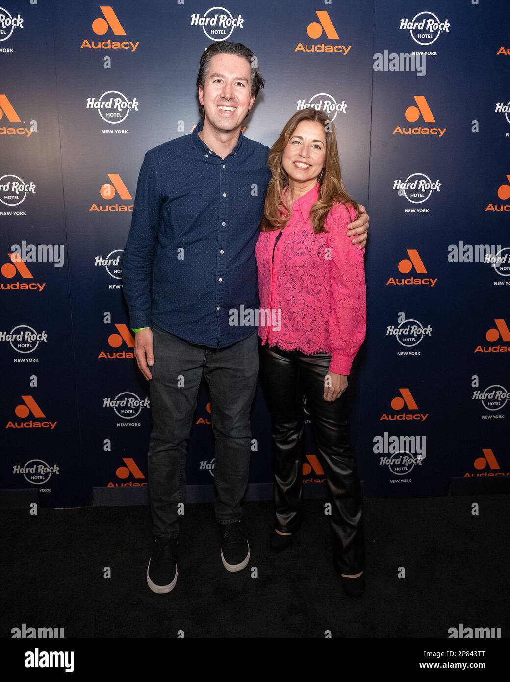 New York, USA. 08th Mar, 2023. Jeff Sottolano and Susan Larkin arrive ...
