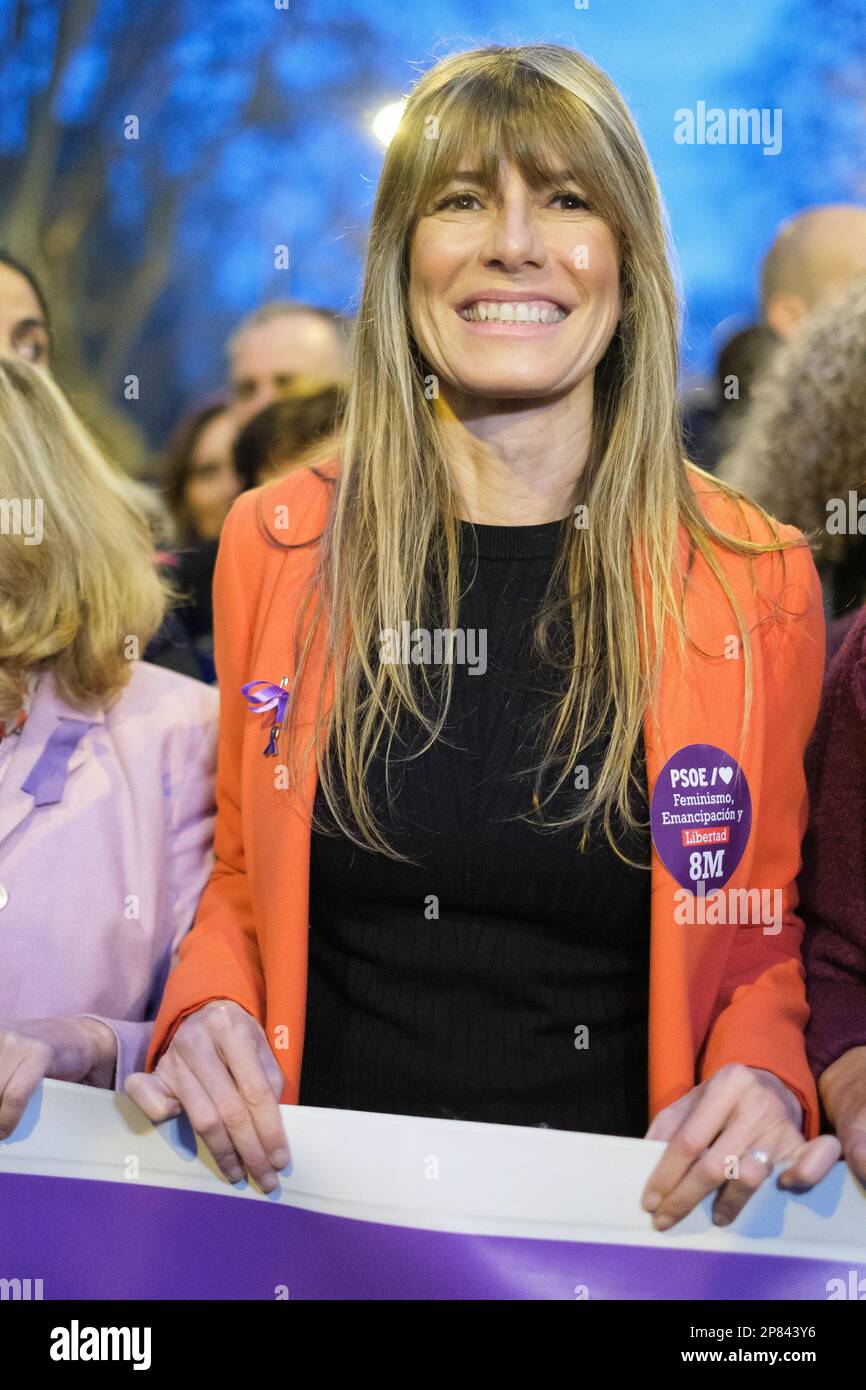 Madrid, Spain. 08th Mar, 2023. Spanish First Lady Begona Gomez holds a ...