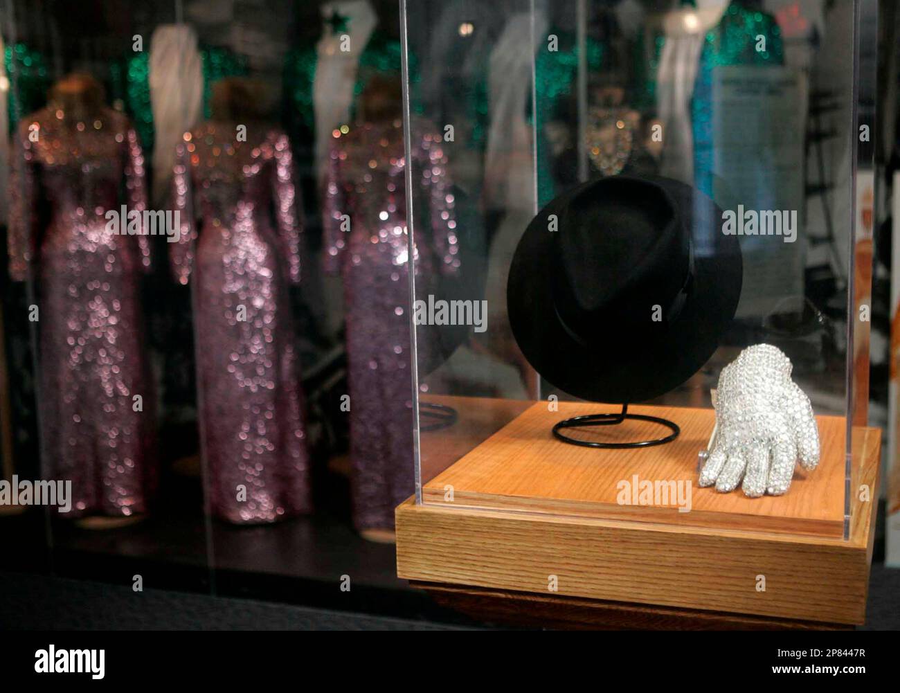 In this Jan. 20, 2006 photo, the original hat and sequin glove worn by ...