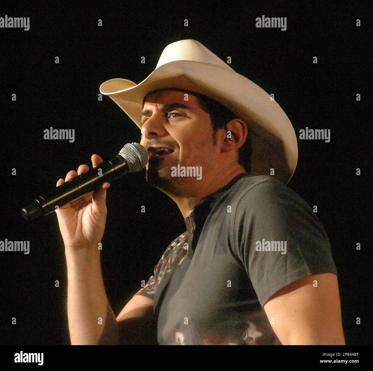 Country singer Brad Paisley performs his "American Saturday Night Tour ...