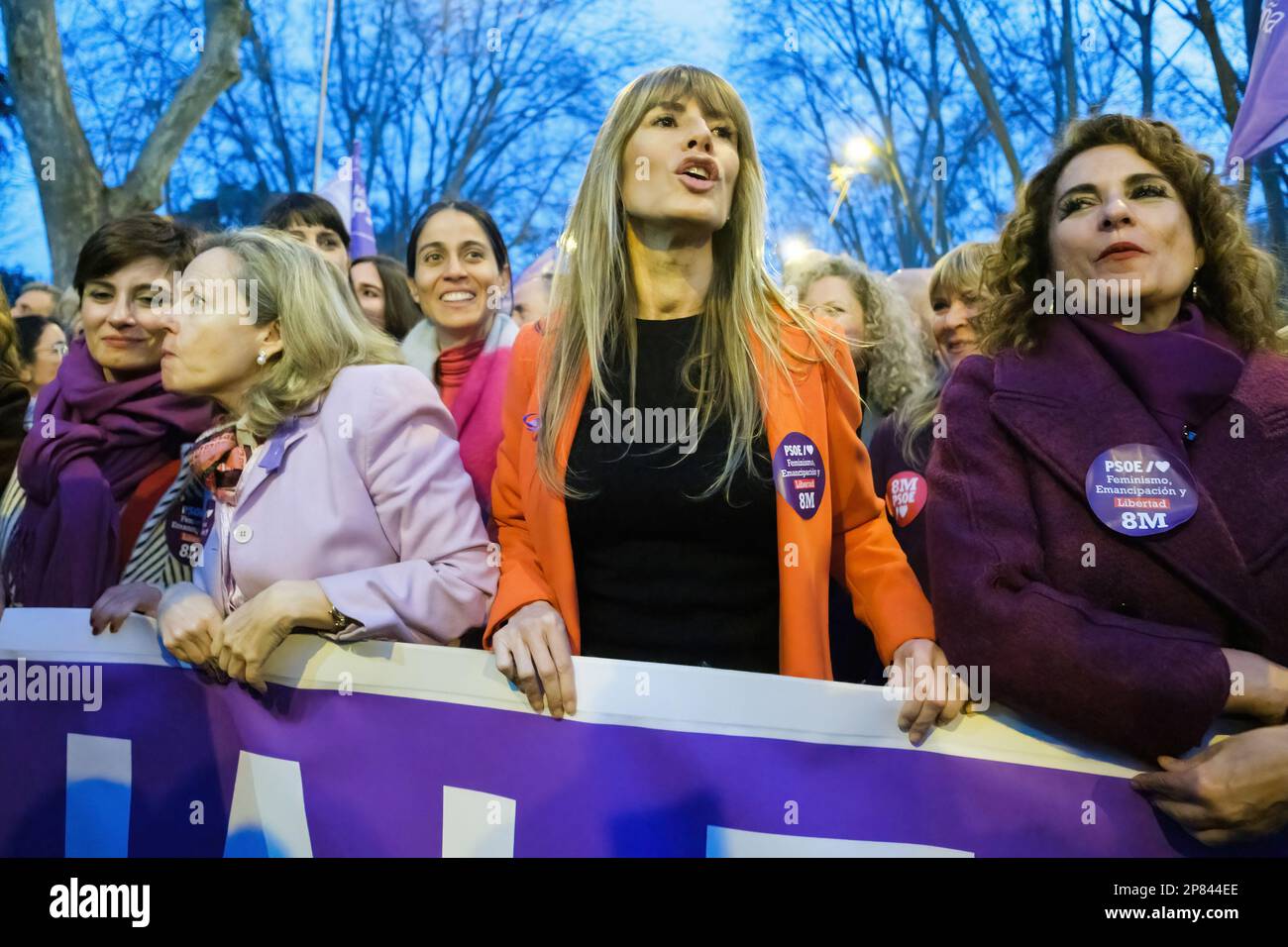 Madrid, Spain. 08th Mar, 2023. (L-R) Spain's Deputy Prime Minister and ...