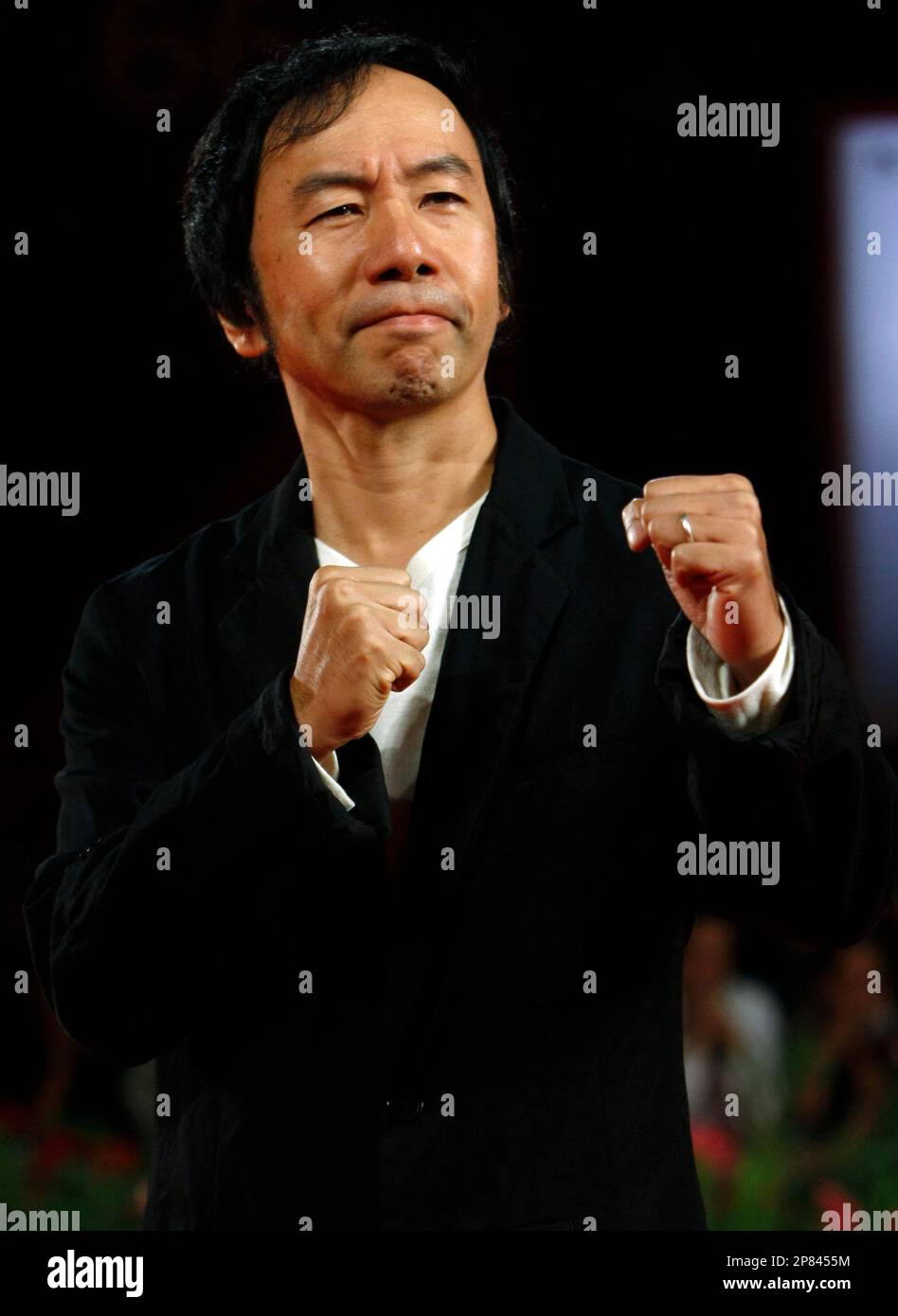 Japanese director Shinya Tsukamoto arrives for the premiere of his film ...