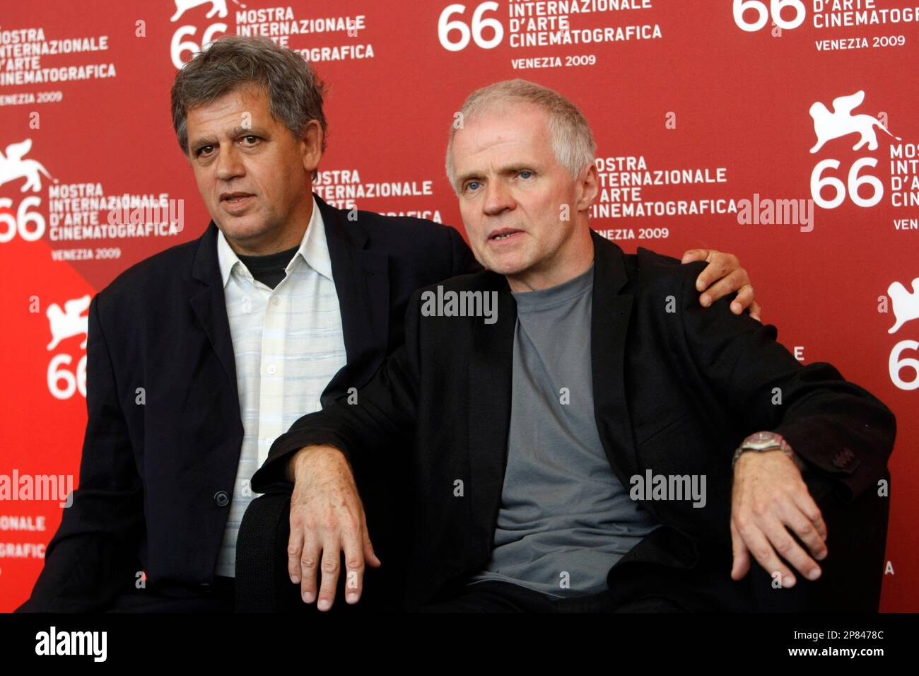 Austrian director Peter Schreiner, right, and Italian actor Antonio ...