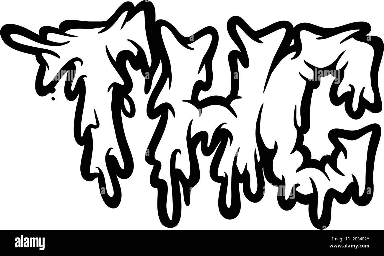 Thc marijuana font melted hand lettering word illustrations vector ...