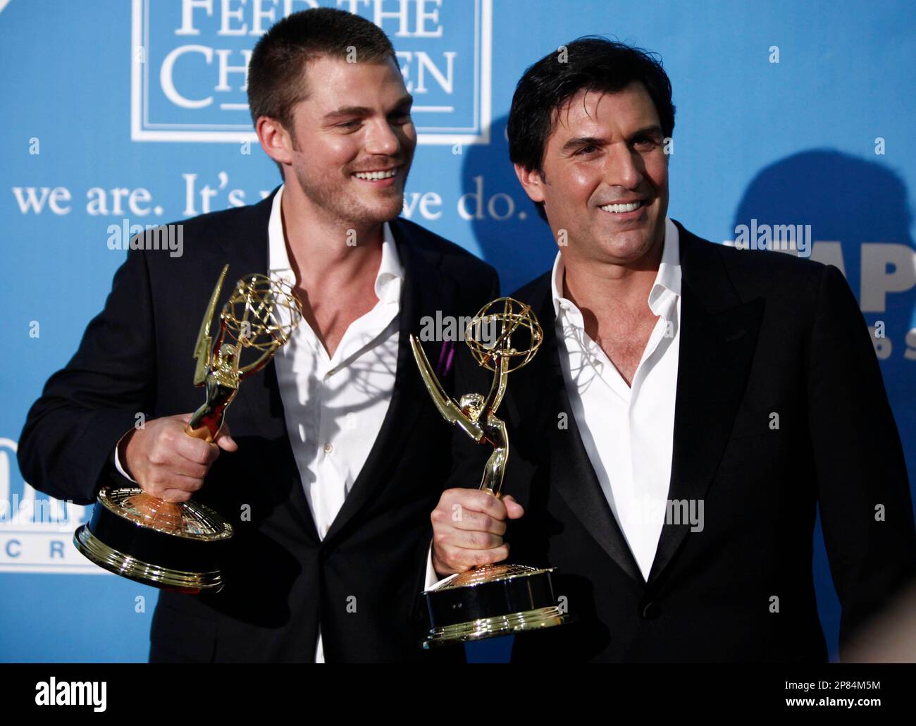 Vincent Irizarry, left, and Jeff Branson are seen backstage with the ...