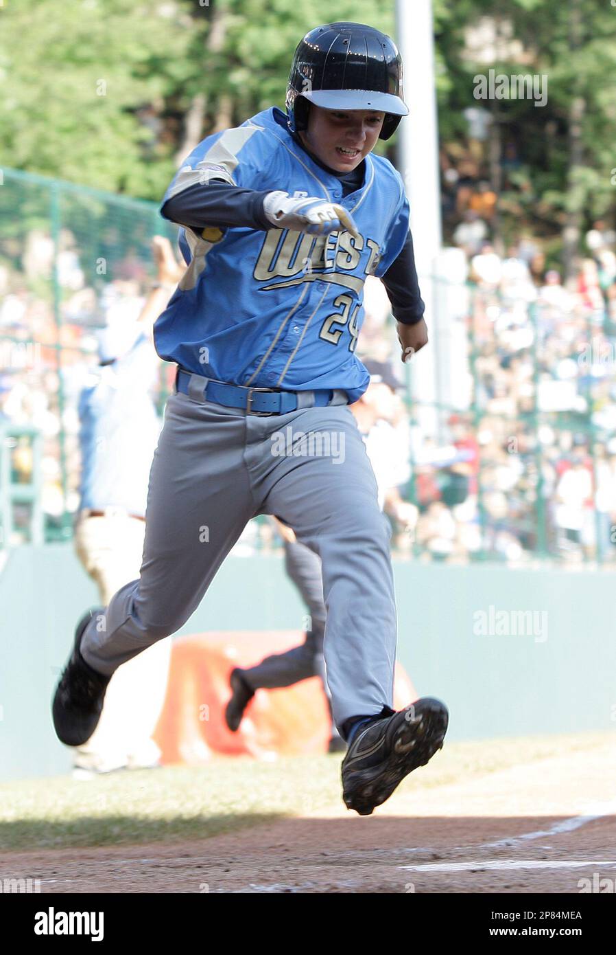 Chula Vista, Calif.'s Oscar Castro scores in the fifth inning during ...