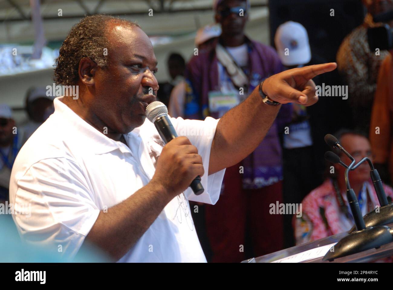 Ali Bongo Ondimba, son of former dictator Omar Bongo, addresses ...