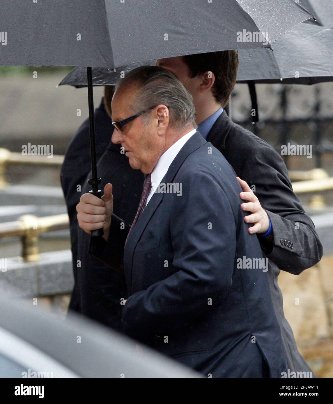 Actor Jack Nicholson arrives for a Roman Catholic Funeral Mass for Sen ...