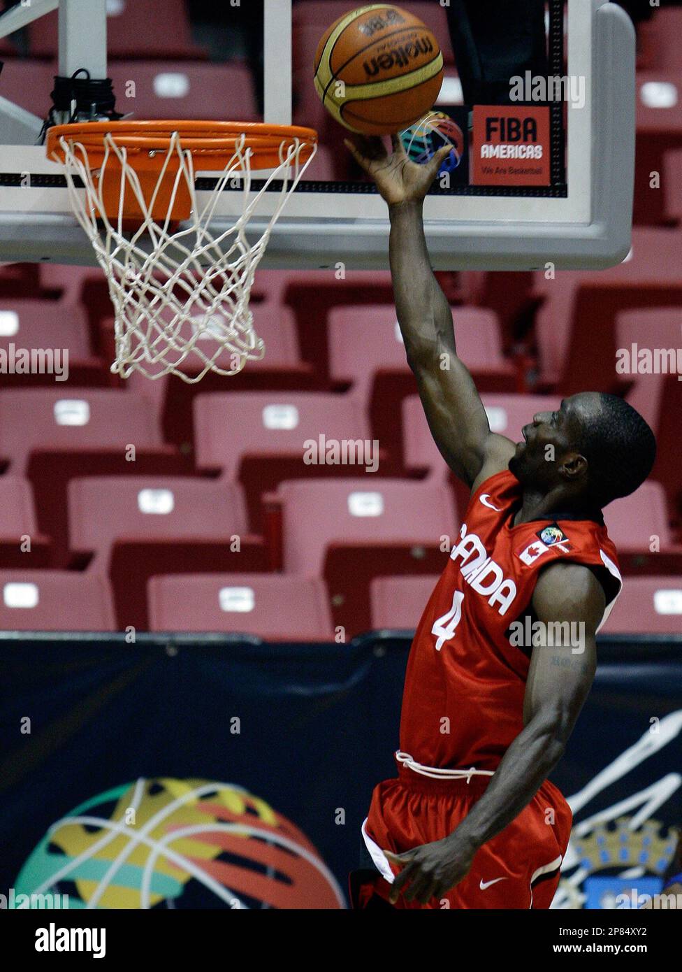 Canada's Jermaine Anderson drives for a lay up during a FIBA Americas ...