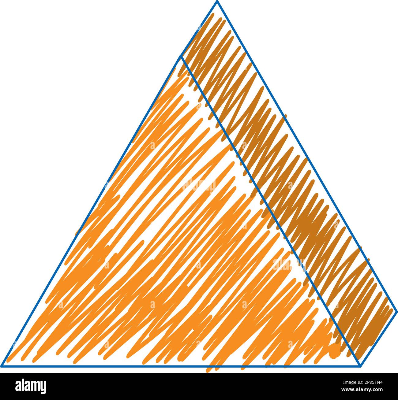 Triangular Prism Pencil Colour Sketch Simple Style Illustration Stock Vector Image And Art Alamy