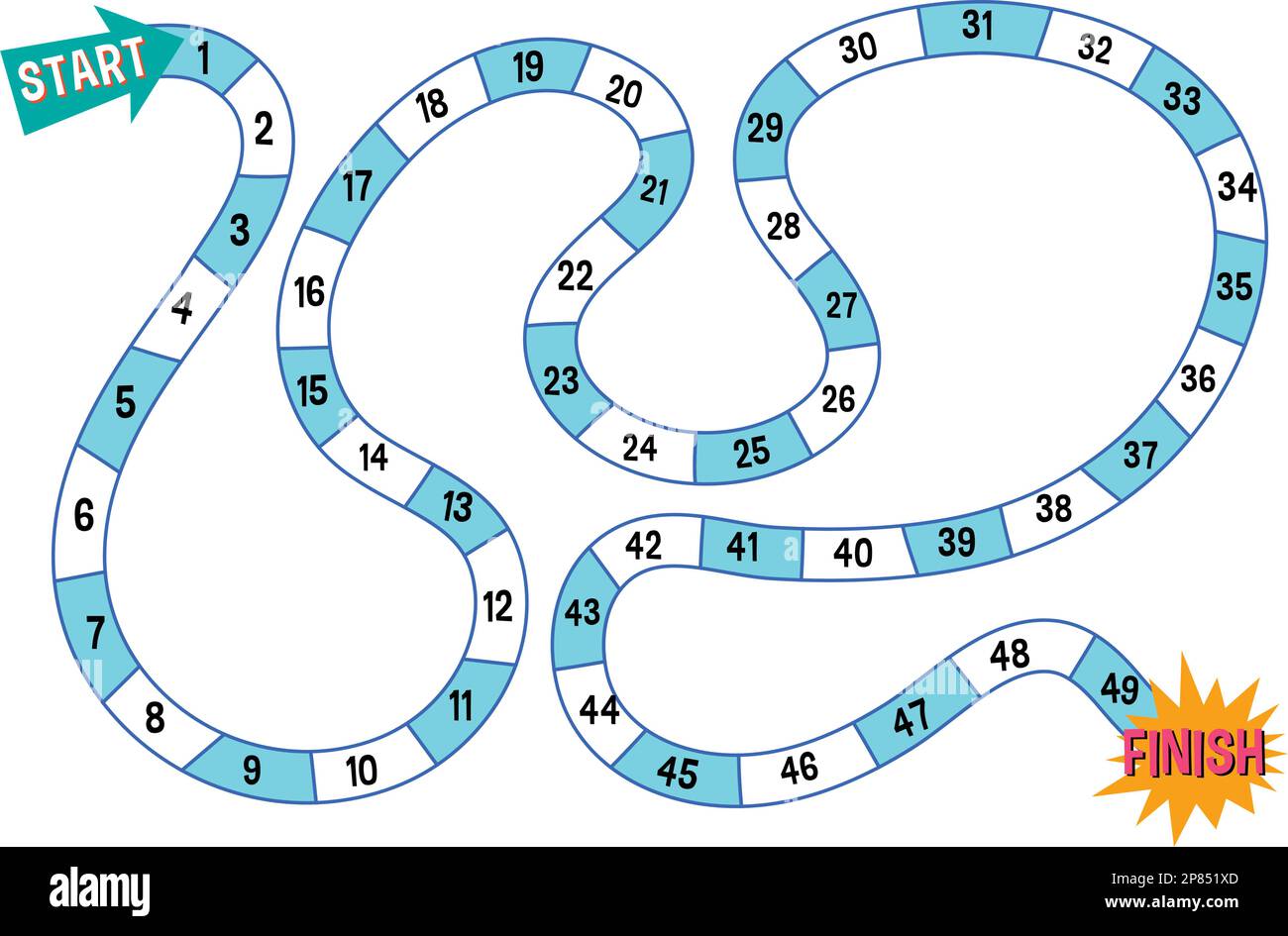 Simple board game template for children illustration Stock Vector Image ...