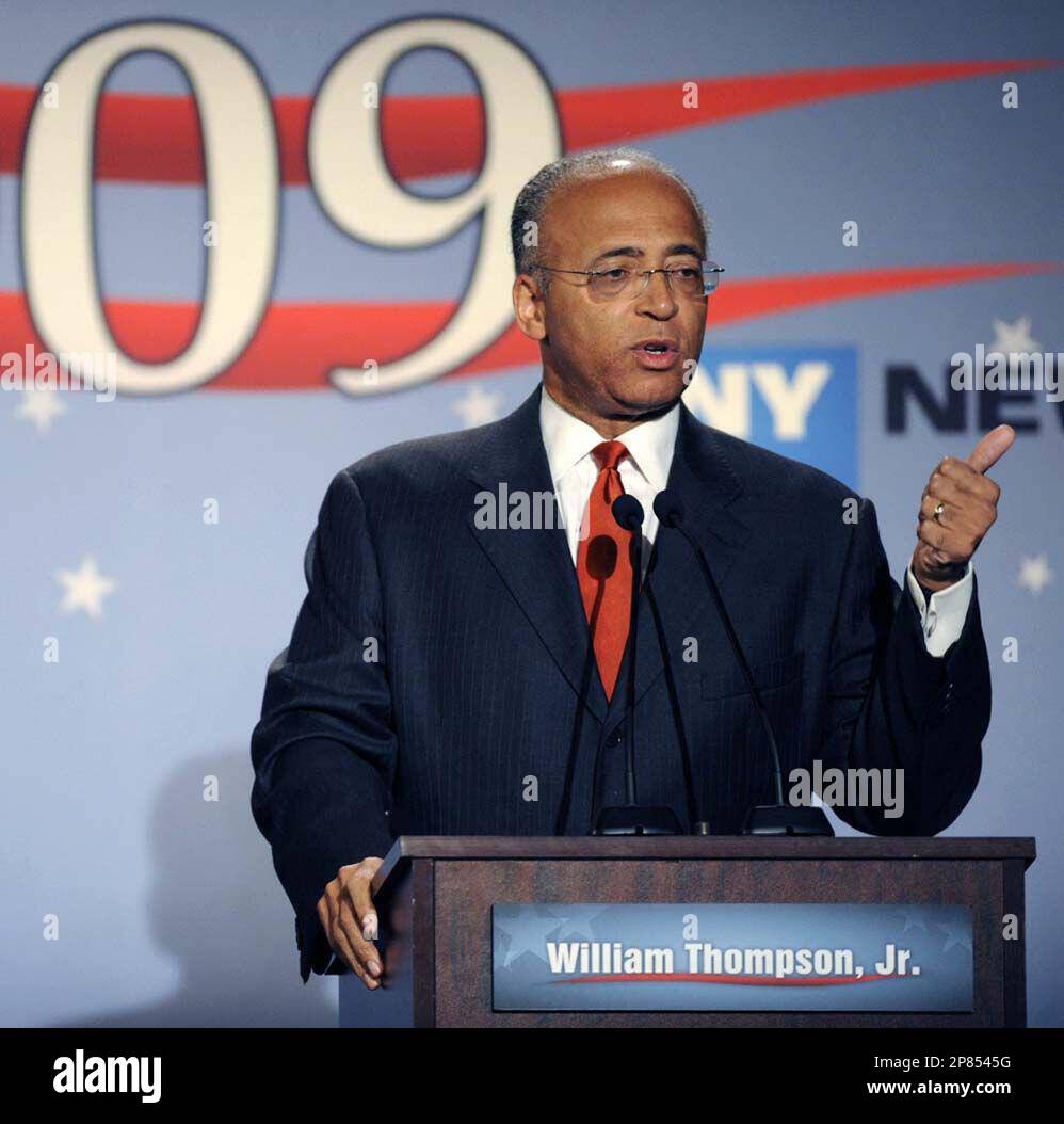 Democratic mayoral hopeful, New York City Comptroller William Thompson ...