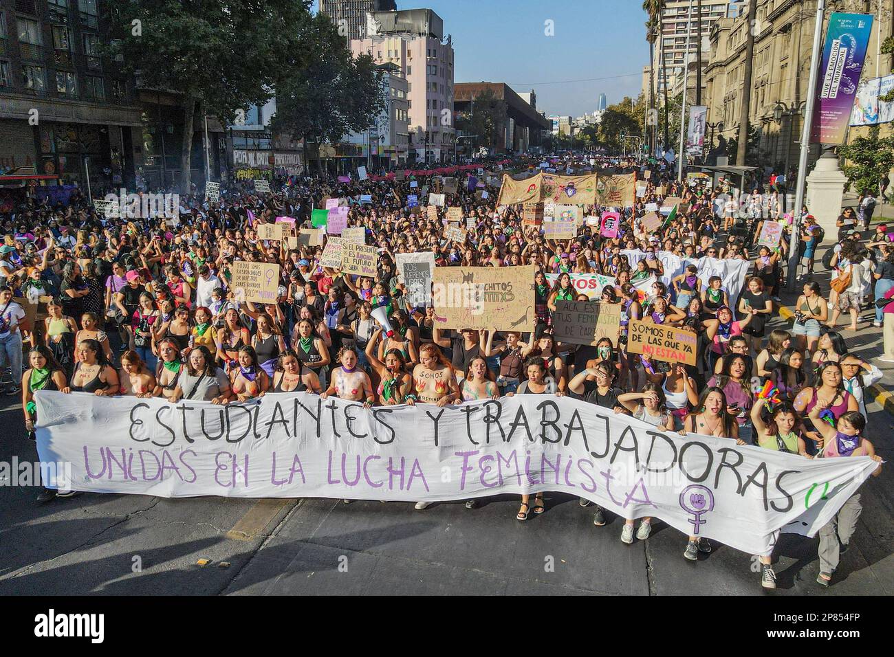 Santiago, Chile. 08th Mar, 2023. (EDITOR'S NOTE: Image taken with a ...