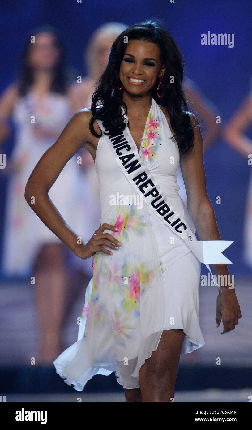 Miss Dominican Republic Ada Aimee De la Cruz walks to the front of the ...