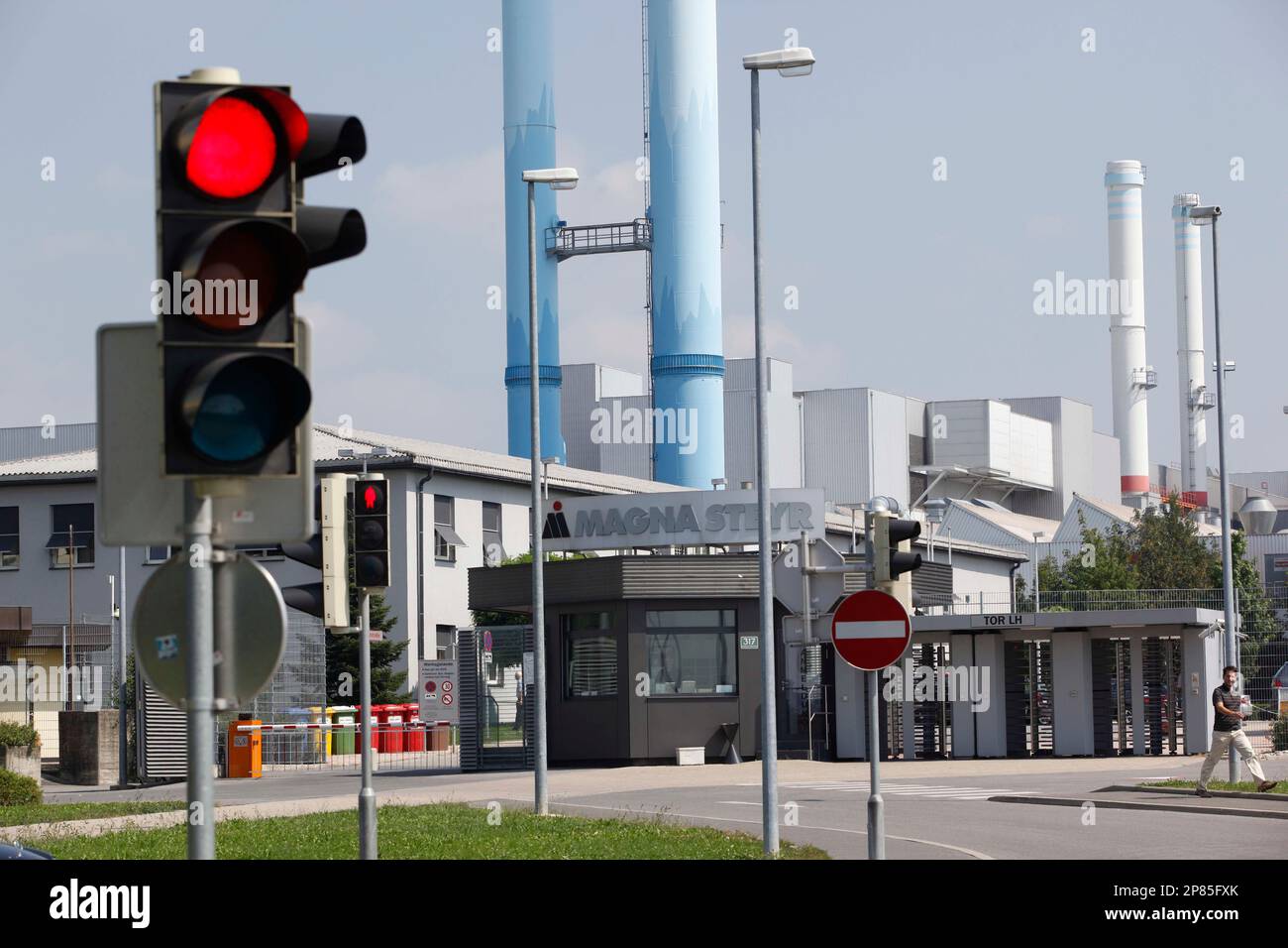 In this Aug. 21, 2009 photo the factory of Magna Steyr is seen in Graz ...