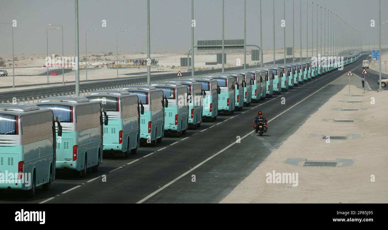 A total of 325 buses of Qatar's public transport company Mowasalat ...