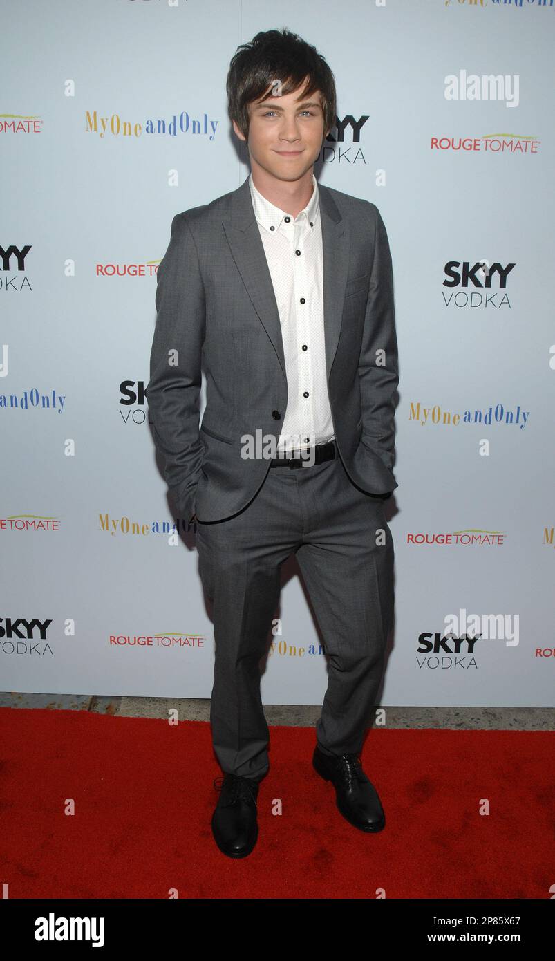 Actor Logan Lerman attends the premiere of "My One and Only " at The ...