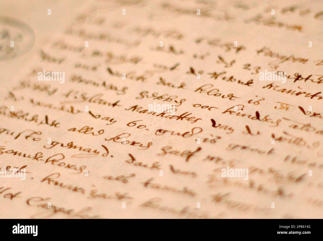 A close view of "The Schaghen Letter" is seen in New York, Monday, Aug ...