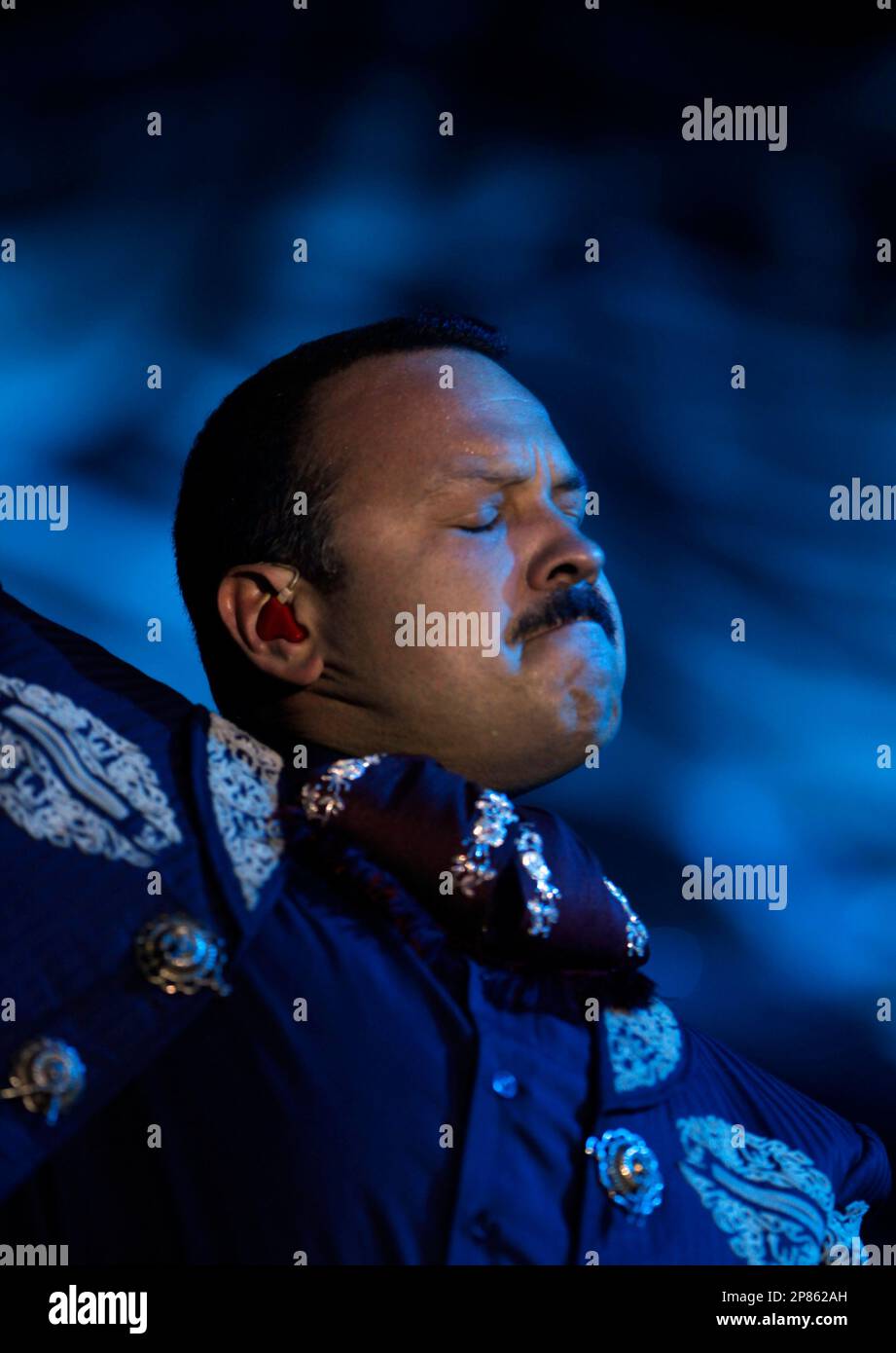 In this July 30, 2009, photo taken, Mexican singer Pepe Aguilar ...