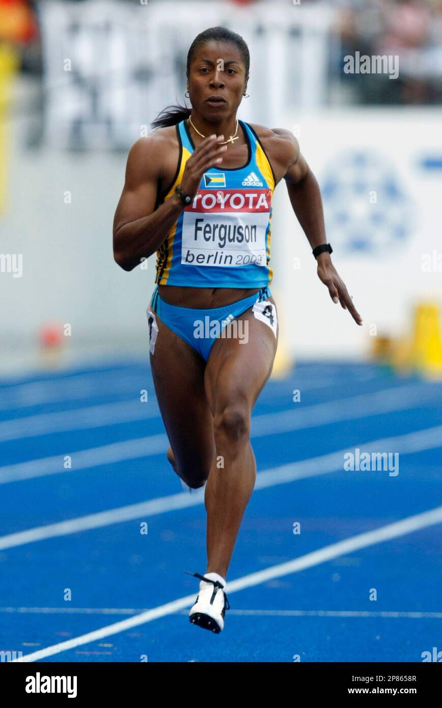 Bahamas' Debbie Ferguson-McKenzie competes in a Women's 100m first ...