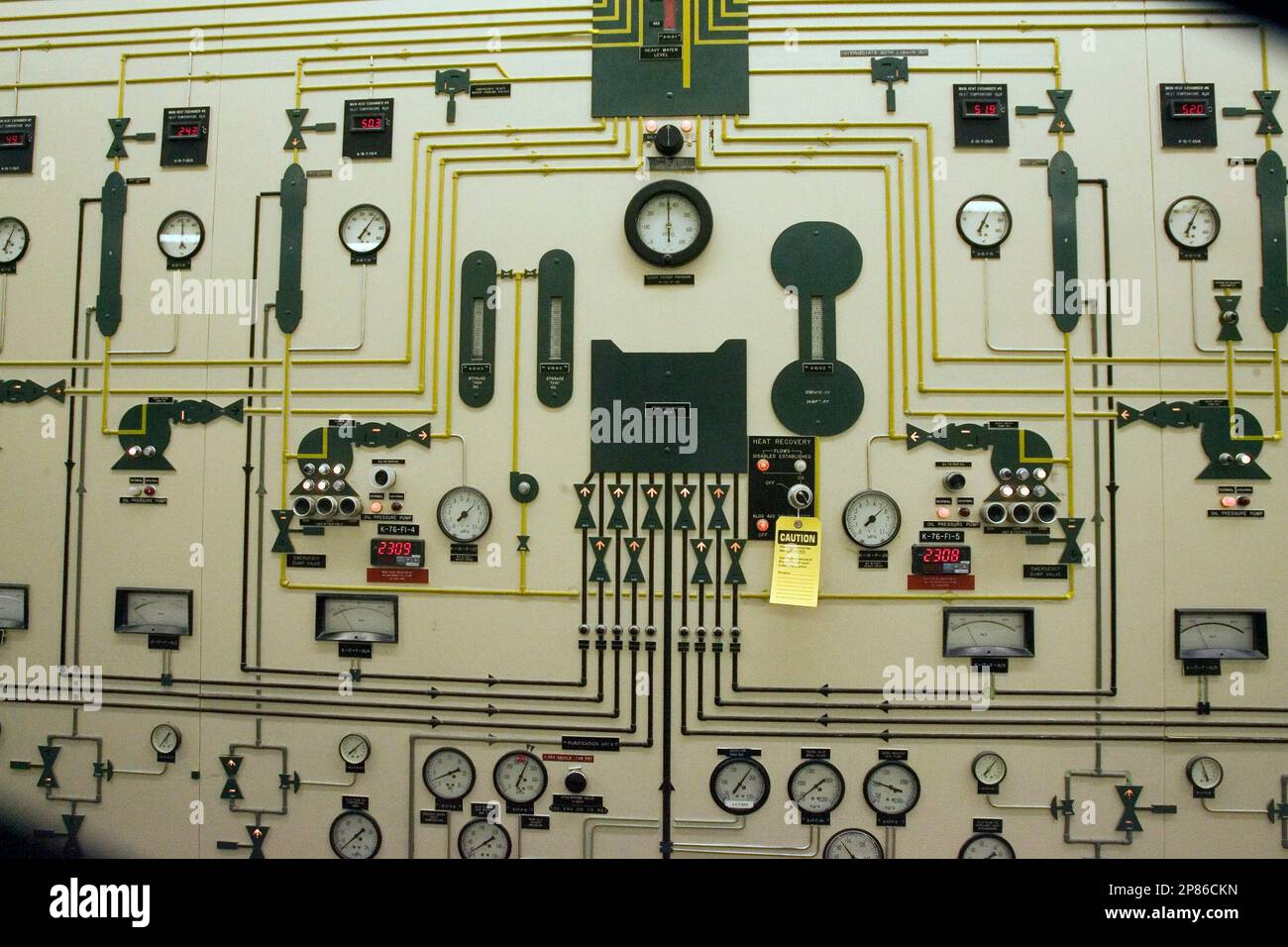Shown are gauges of the control room of Atomic Energy Canada Limited ...