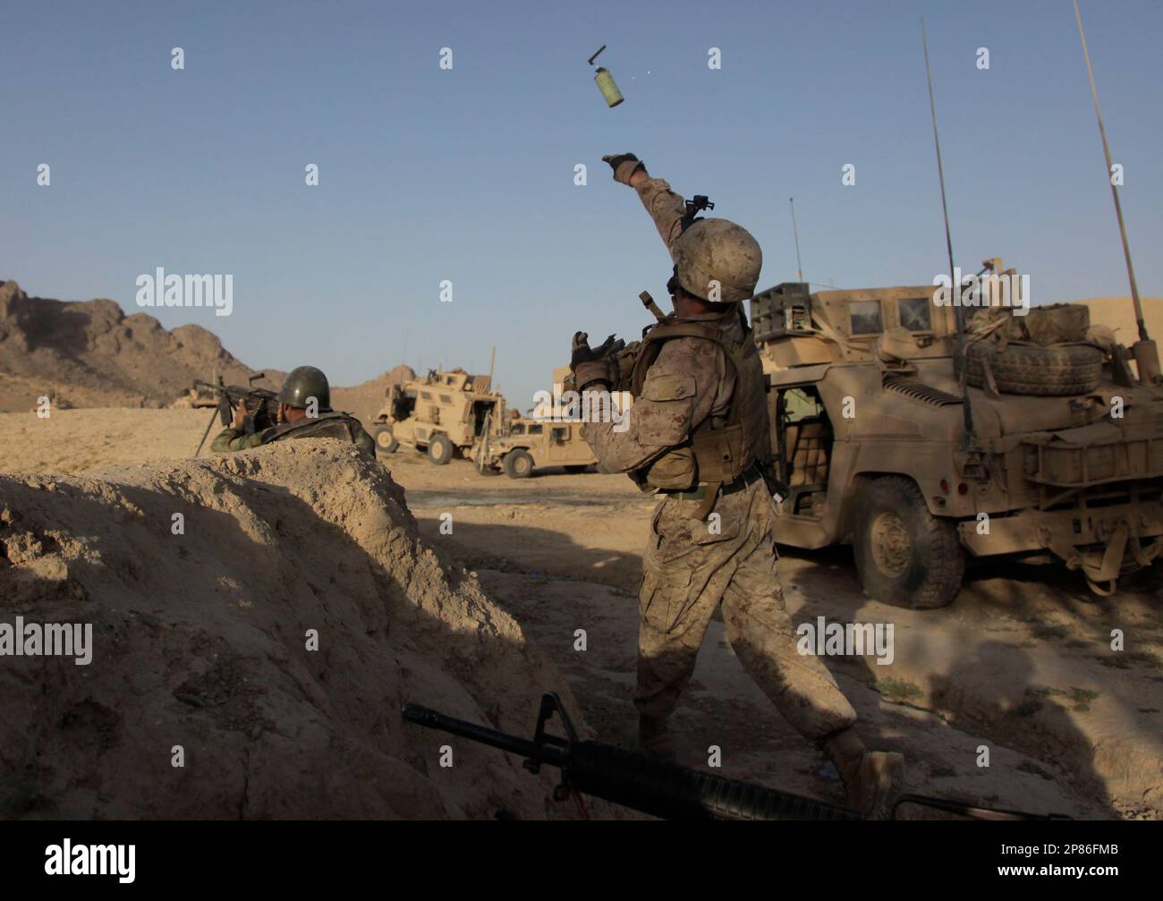 U.S. Marine Lt. Joe Cull from Golf Company, 2nd Batallion, 3rd Regiment ...
