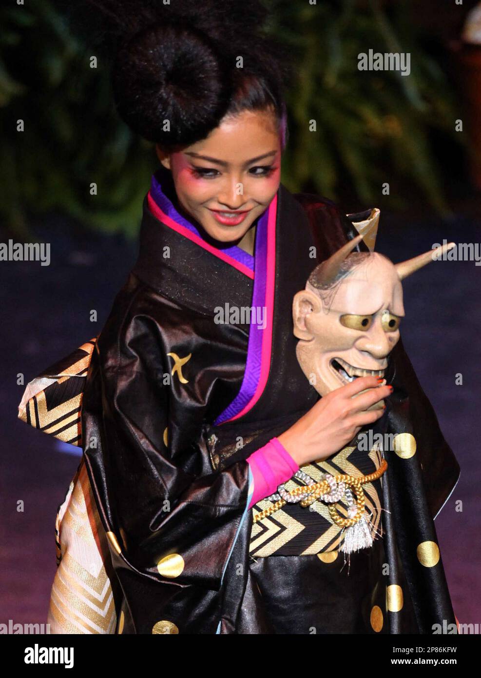 Miss Japan Emiri Miyasaka poses during the national costume event of ...