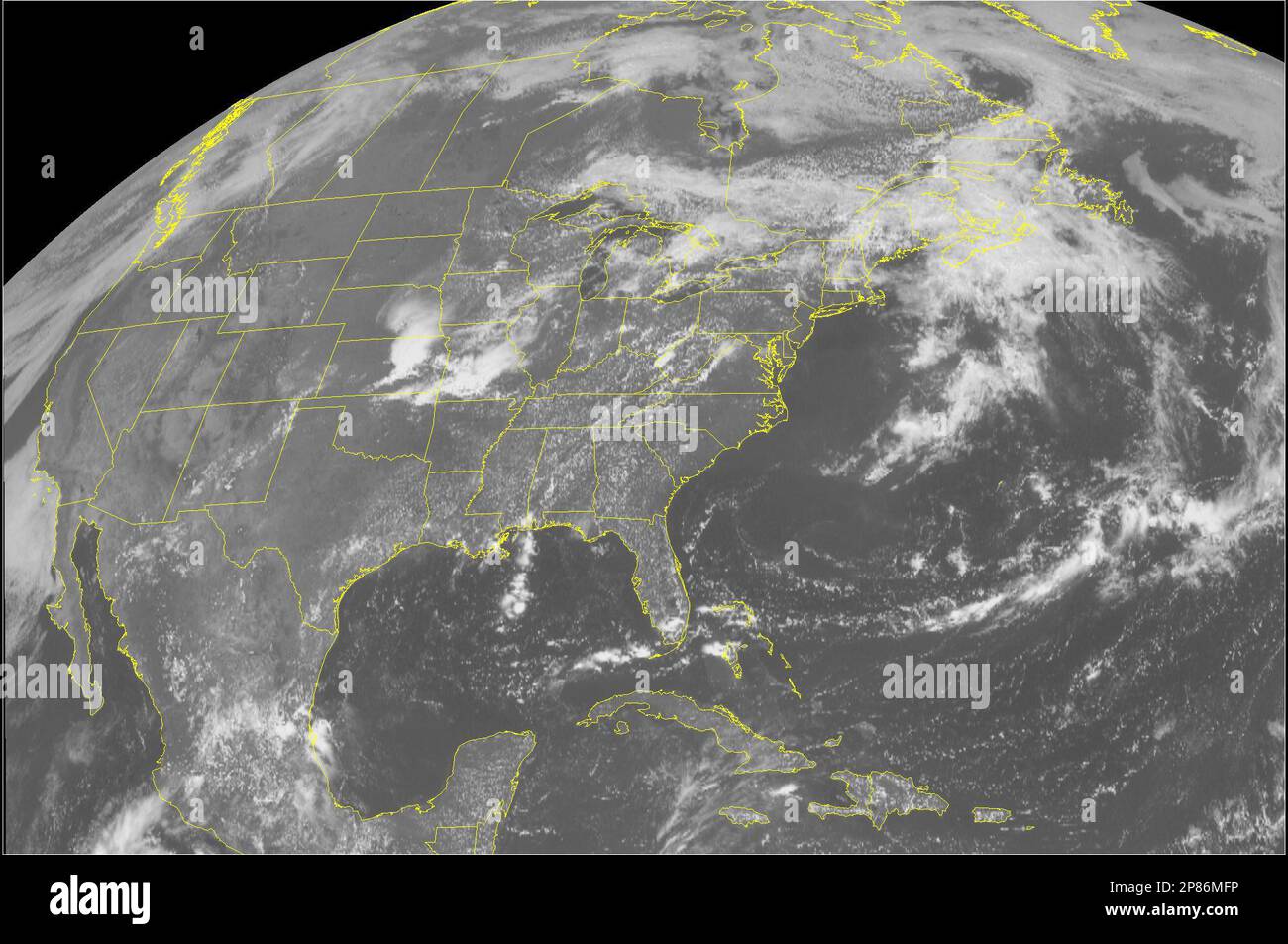 This NOAA satellite image taken Monday, August 10, 2009 at 01:15 PM EDT ...
