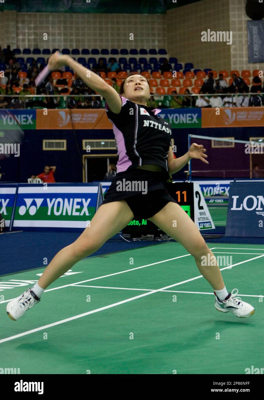 Japan's Ai Goto competes against Ireland's Chloe Magee during their ...