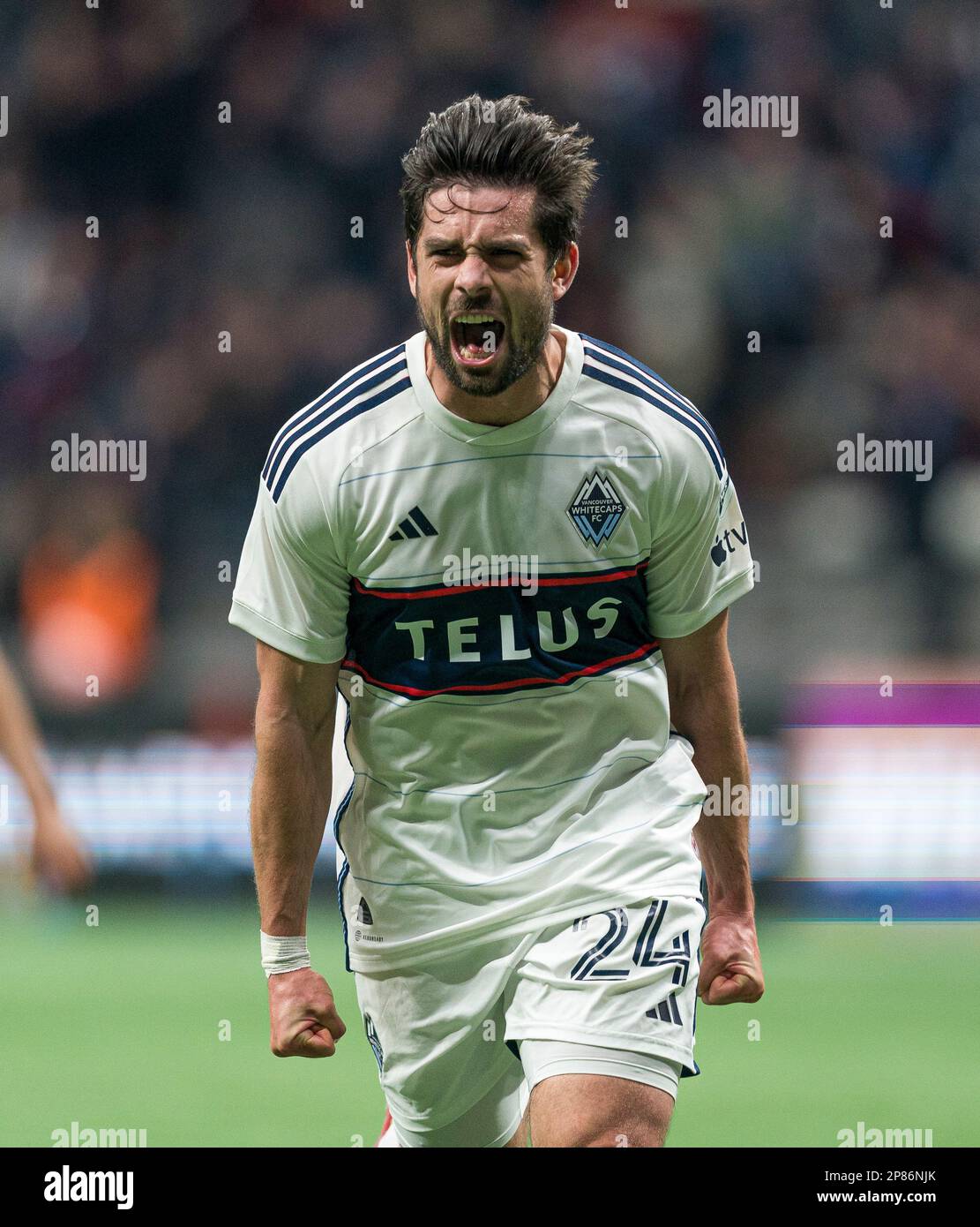 Vancouver Whitecaps FC's Brian White celebrates after scoring a goal ...