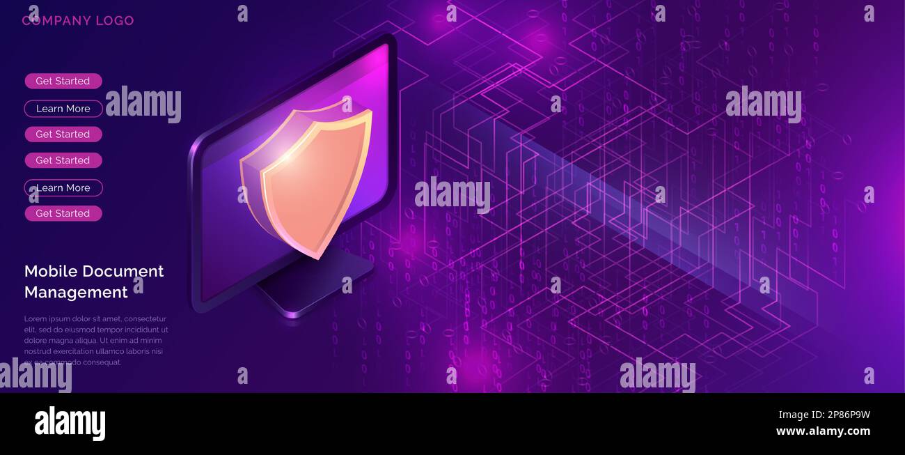 Data protection concept, online security guarantee isometric vector ...