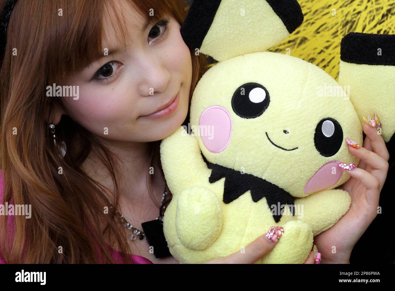 Japanese Shoko Nakagawa, the voice of animated Pokemon figure Pichu ...