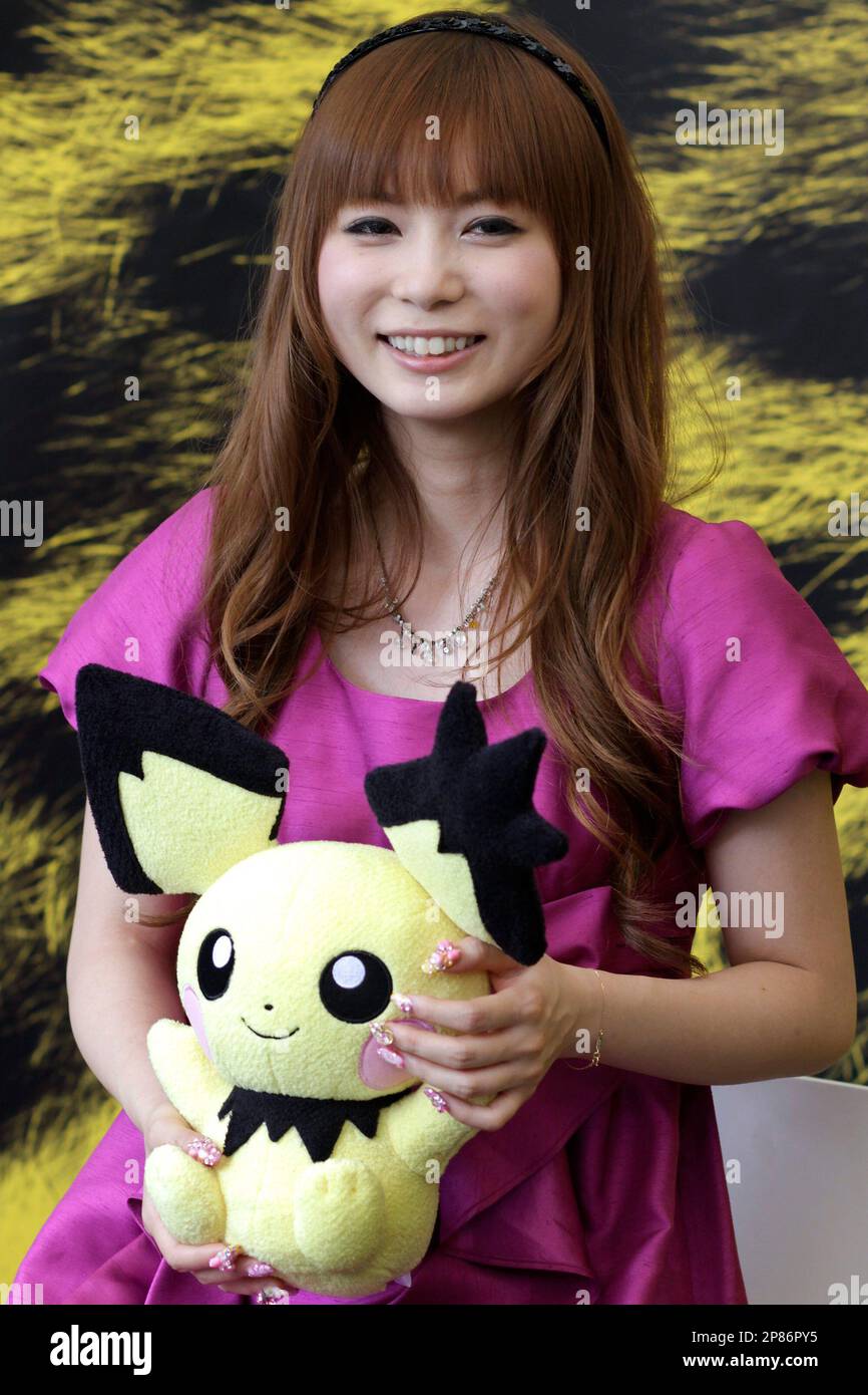 Japanese Shoko Nakagawa, the voice of animated Pokemon figure Pichu ...