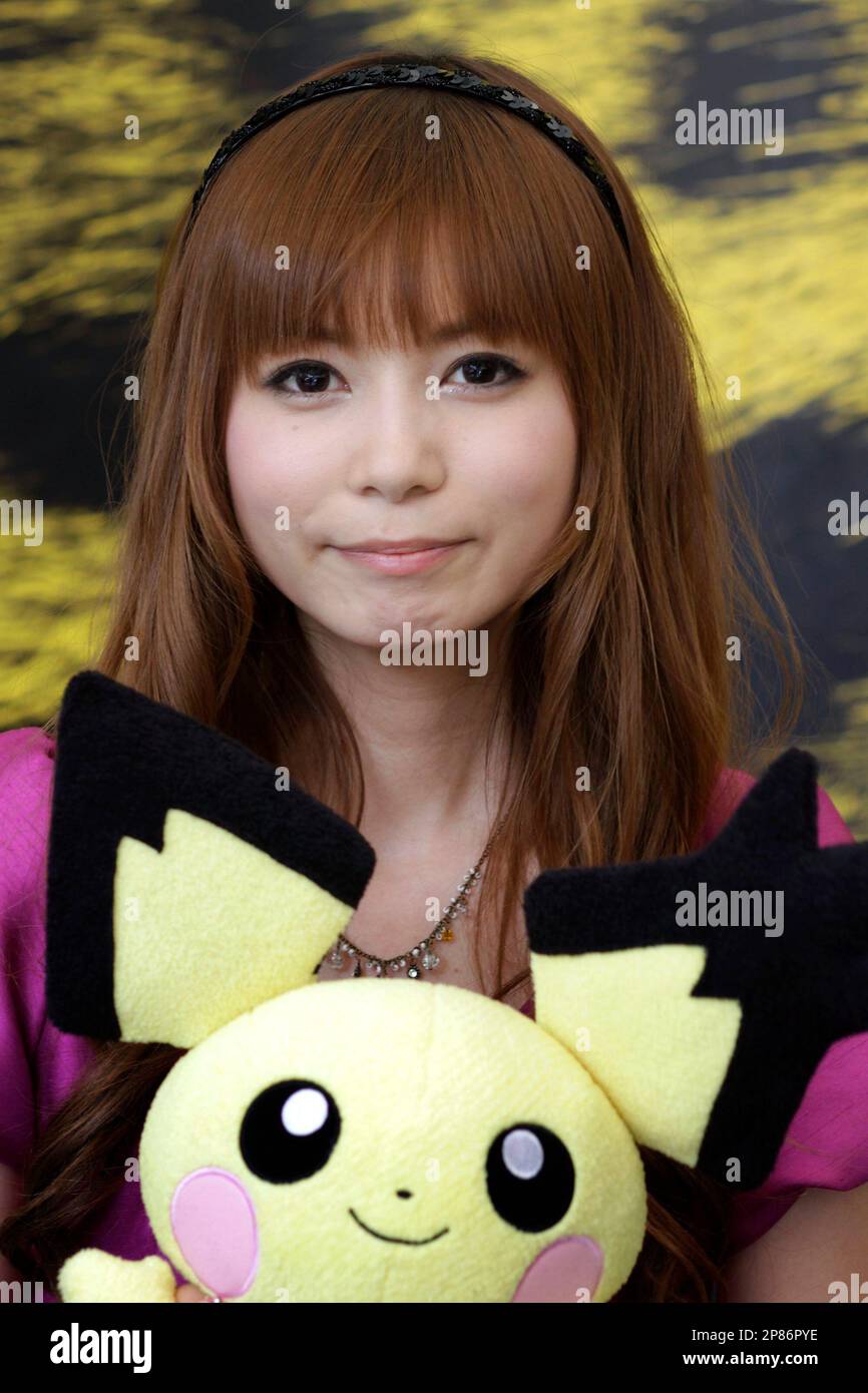 Japanese Shoko Nakagawa, the voice of animated Pokemon figure Pichu ...