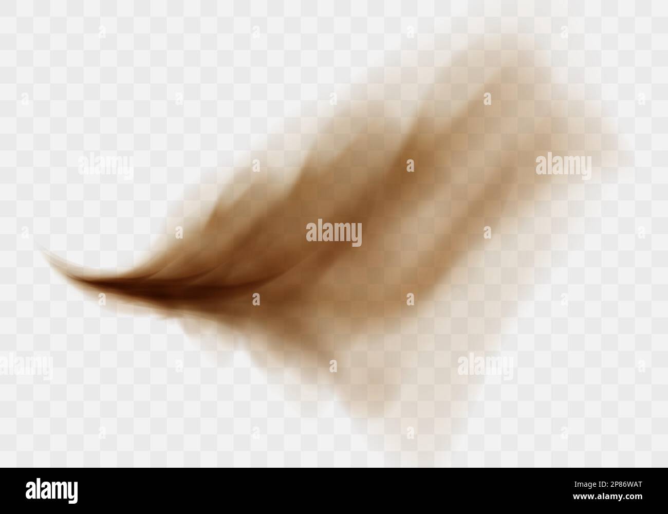 Desert sandstorm, brown dusty cloud or dry sand flying with gust of ...