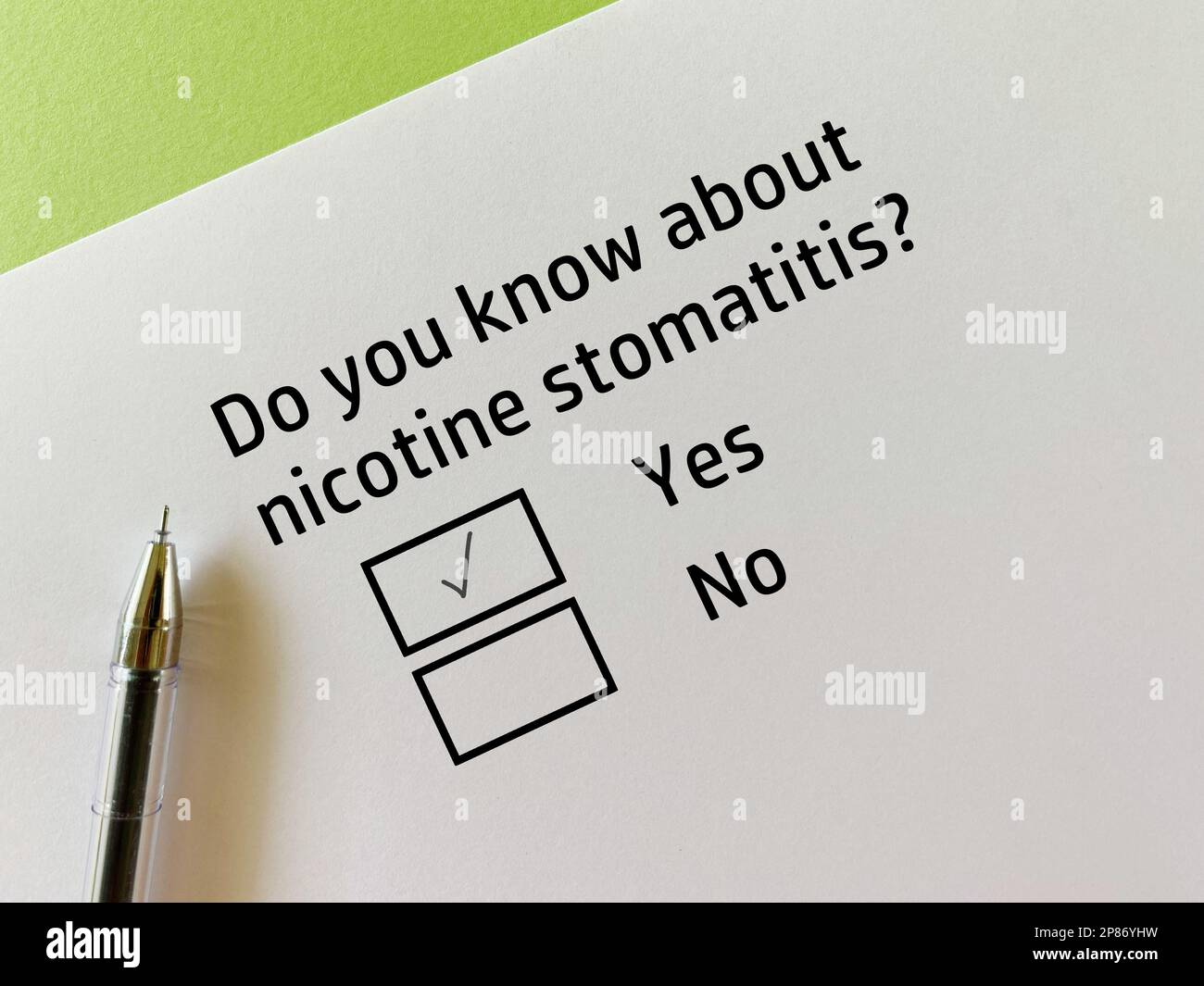 Nicotine Stomatitis