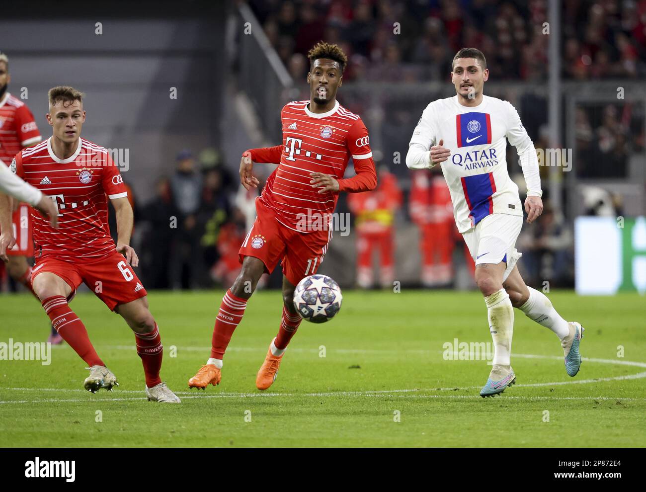 Joshua Kimmich, Kingsley Coman of Bayern Munich, Marco Verratti of PSG ...