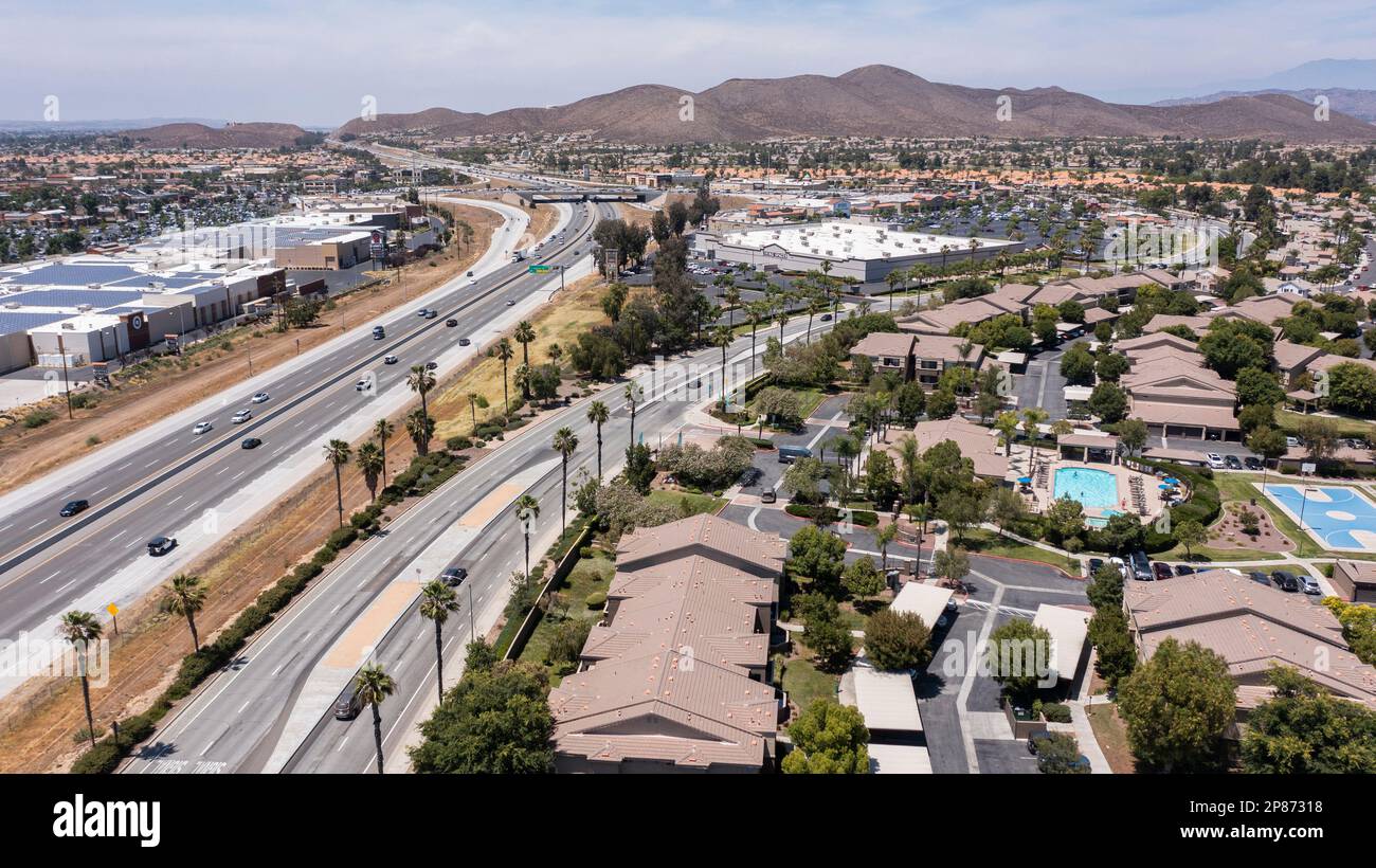 Aerial view menifee neighborhood residential hi-res stock photography ...