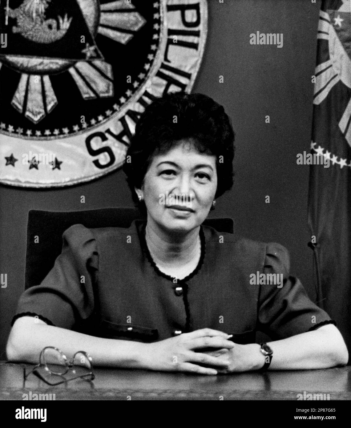FILE- In this Sept. 16, 1987 file photo former Philippine President ...