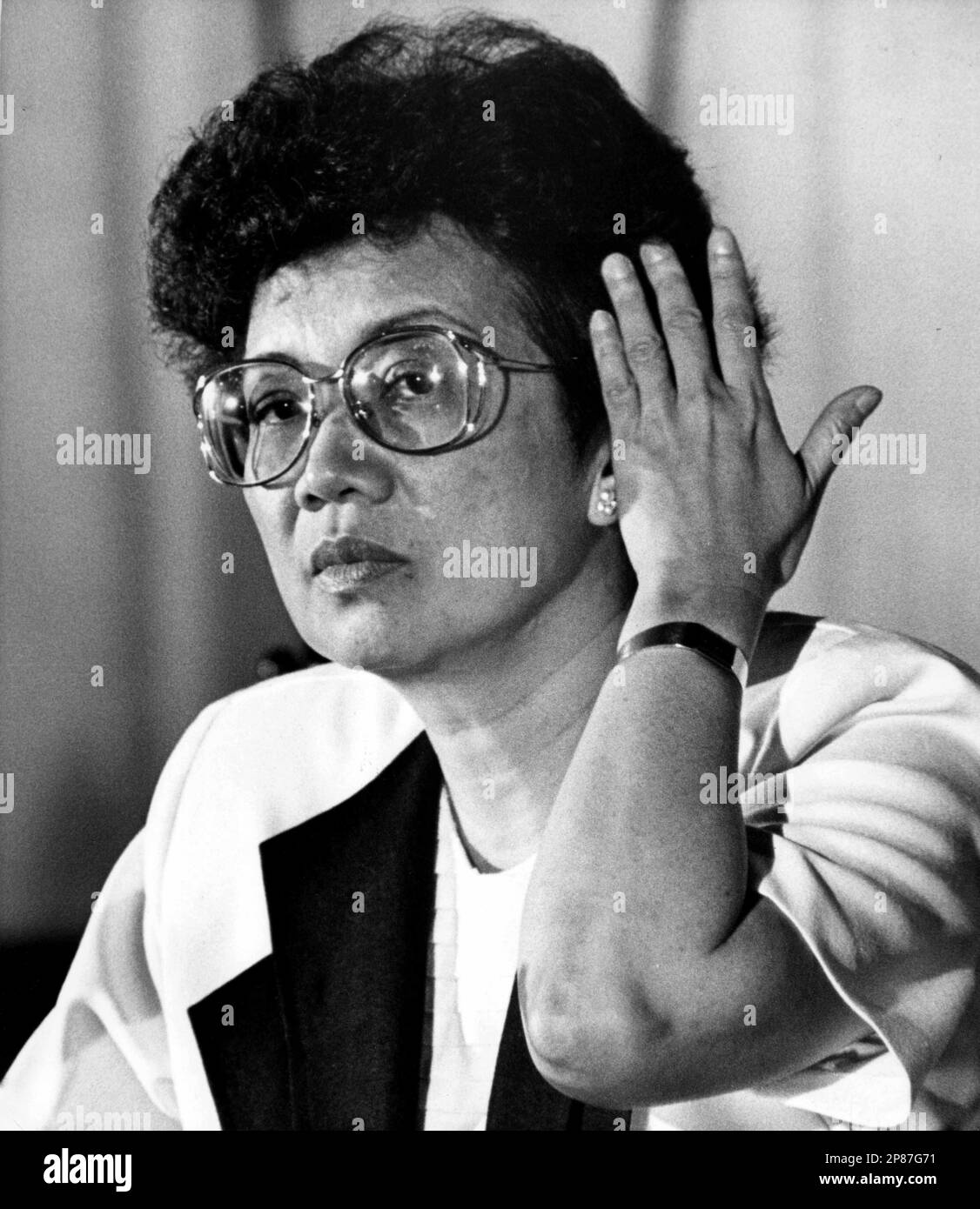 FILE - In this Nov. 7, 1986 file photo former Philippine President ...