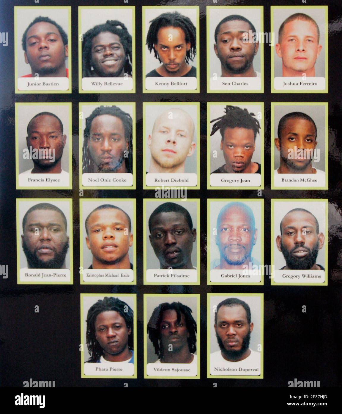 Mug shots of 18 of the 36 alleged gang members that were arrested and ...